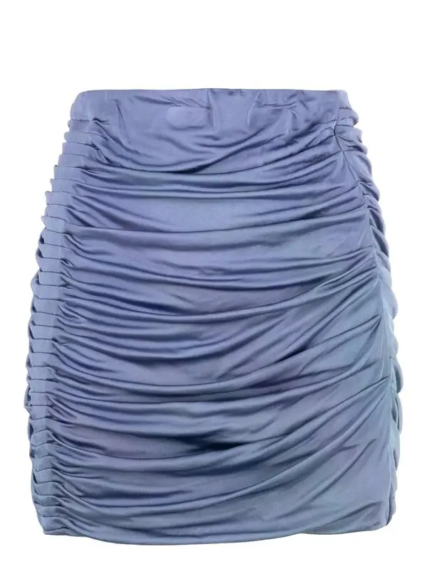 Gauge81 Ruched Miniskirt - Blue
