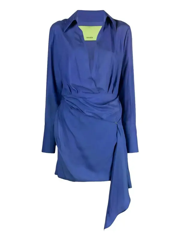 Gauge81 Gravia Silk Shirtdress - Blue