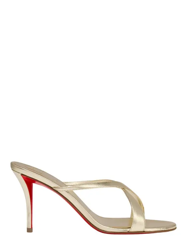 CHRISTIAN LOUBOUTIN Mulazee Leather Mules 80 - Gold