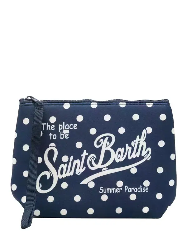 MC2 SAINT BARTH Aline Polka-dot Pouch - Blue