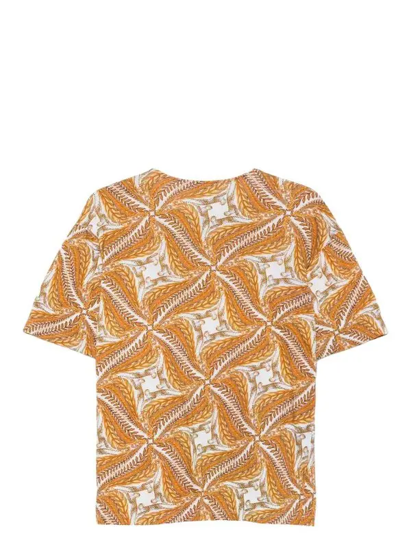 FERRAGAMO 1980s Leopard-print T-shirt And Skirt Set - Orange