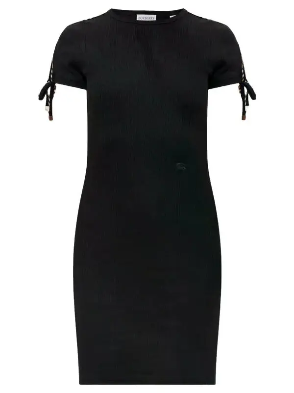 Burberry Tatiana Ribbed Knit Mini Dress - Black