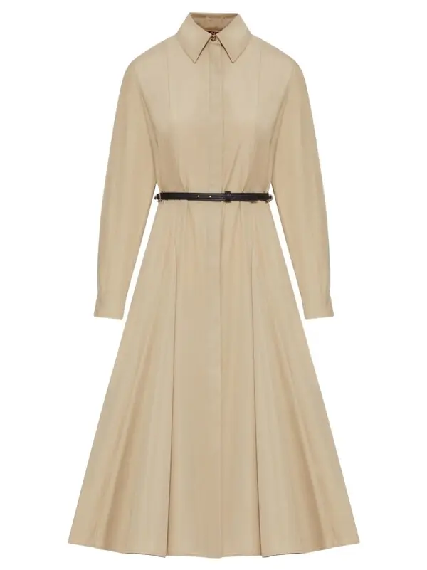 Max Mara Mstaffetto Belted Midi Dress - Beige
