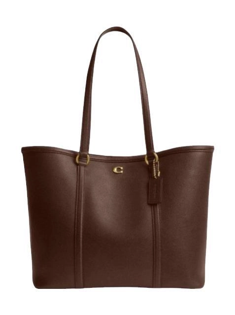COACH Metal Logo Tote Bag - Maple Brown