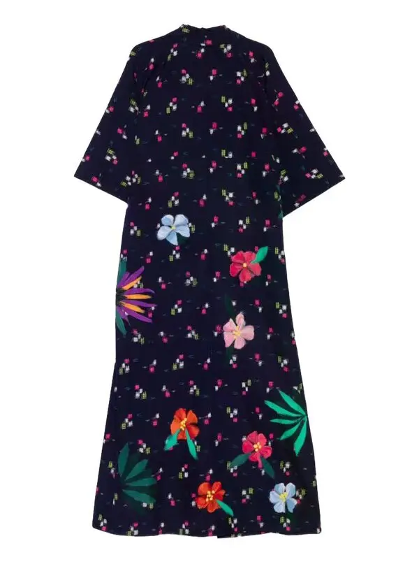 A.N.G.E.L.O. VINTAGE CULT Cotton Floral Print Kimono - Blue