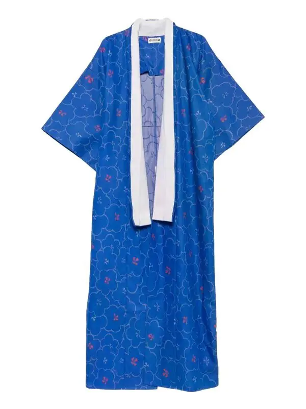 A.N.G.E.L.O. VINTAGE CULT Floral Print Kimono - Blue