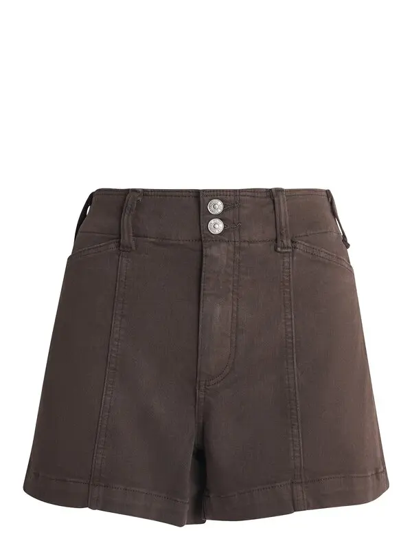 Paige Olivia Mini Cargo Shorts - Brown