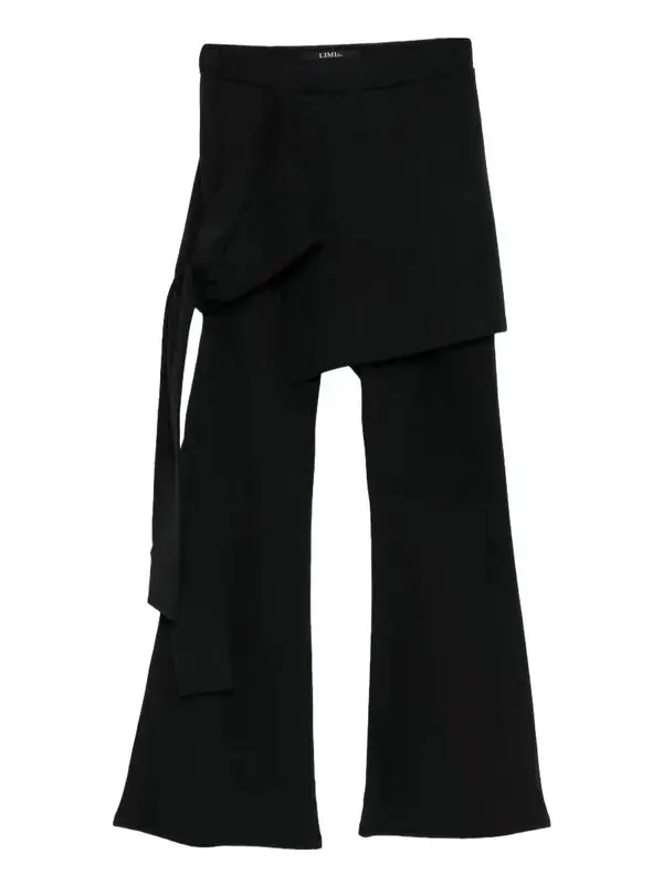 LIMI FEU Layered Cotton Trousers - Black