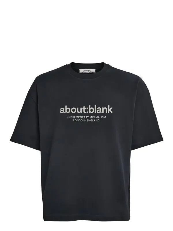 ABOUT:BLANK Cotton Logo Garcon T-shirt - Black