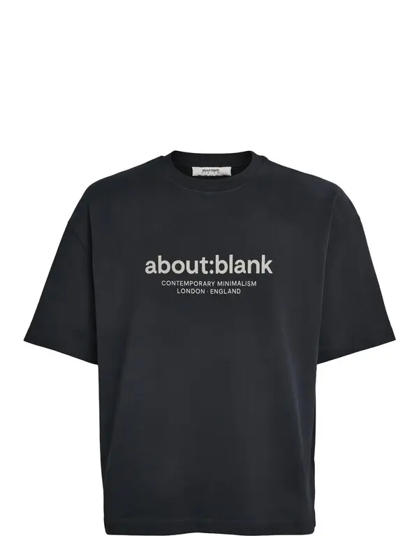 ABOUT:BLANK Cotton Logo Garcon T-shirt - Black