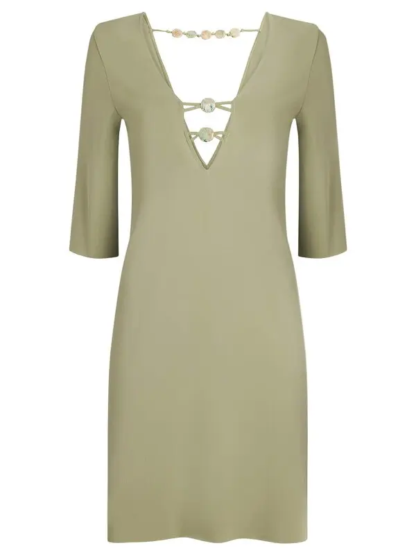 ERES Jersey Beaded Fabuleuse Mini Dress - Green