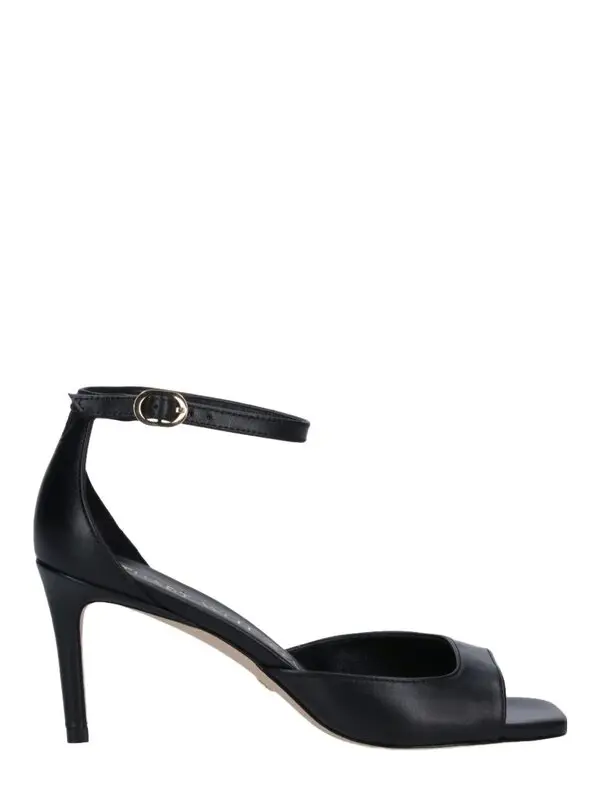 STUART WEITZMAN Square-toe High Heel Sandals - Black