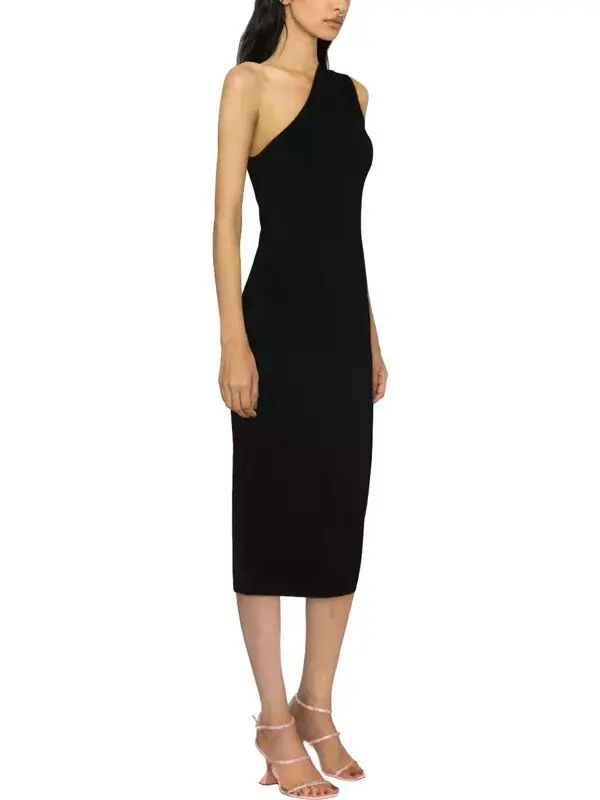Gauge81 One-shoulder Midi Dress - Black