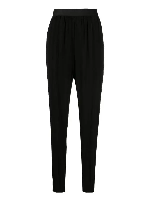 MAISON MARGIELA Tapered Trousers With Elasticated Waistband - Black