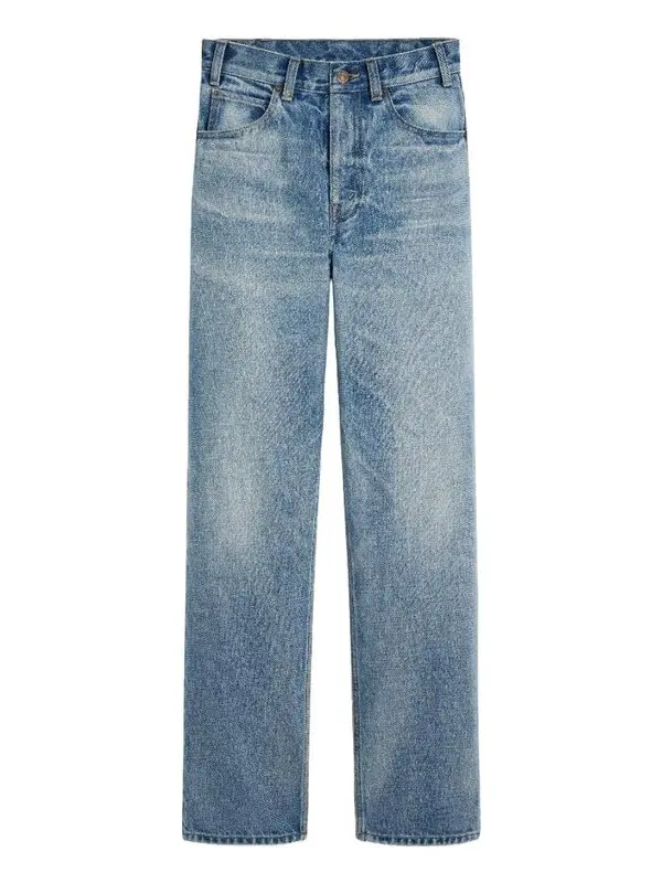 Celine Margaret Jeans In Pismo Wash Denim - Blue