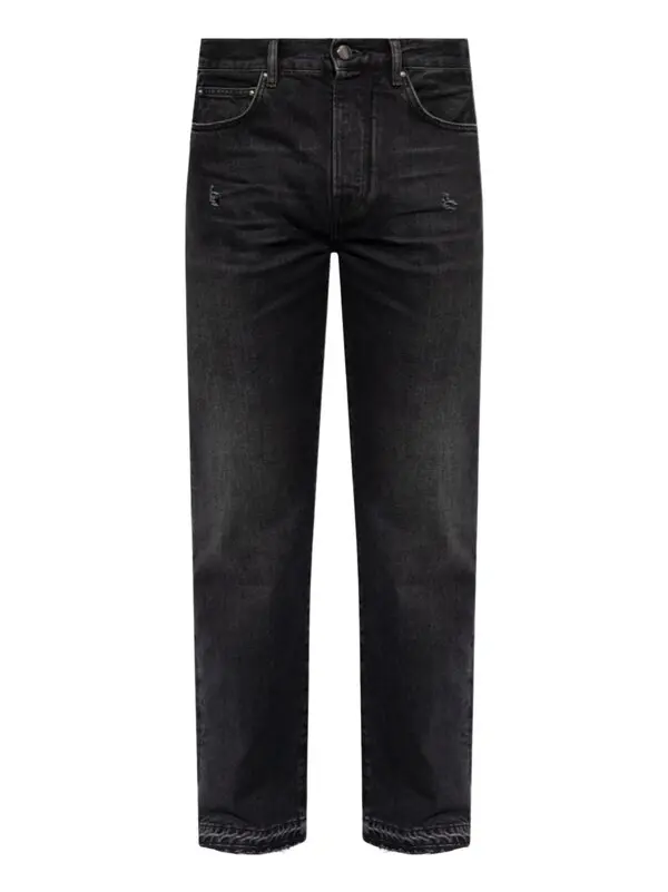 Amiri Distressed Straight-leg Jeans - Black
