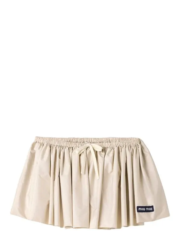 Miu Miu Technical Pongé Miniskirt - Opal