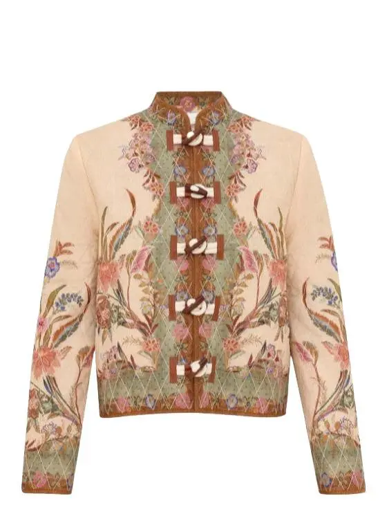 Zimmermann Indra Quilted Jacket - Nude