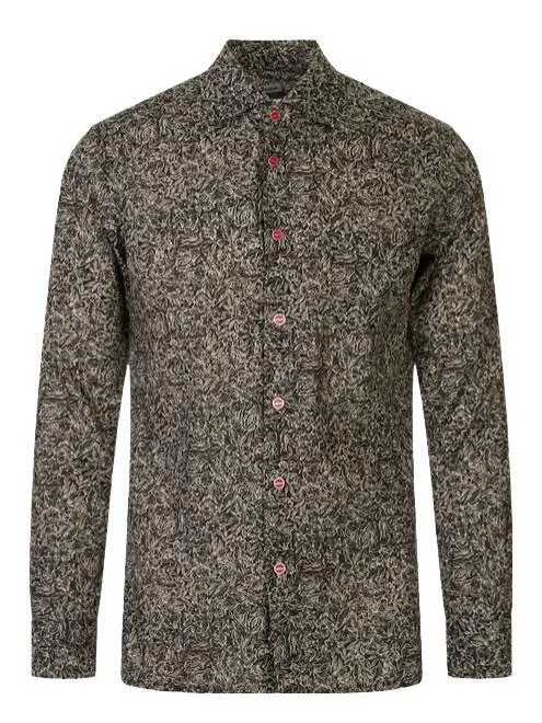 Kiton Floral-print Long-sleeve Shirt - Green