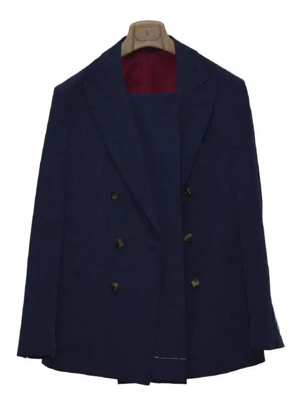 Brunello Cucinelli Long-sleeved Lapel Suit - Black