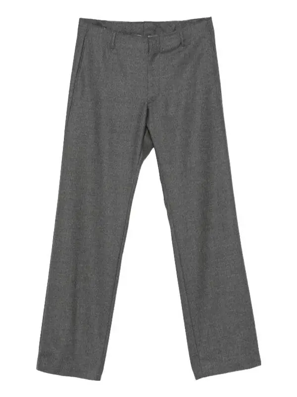 MAISON MARGIELA Tailored Trousers With Raw Edge Hem - Grey