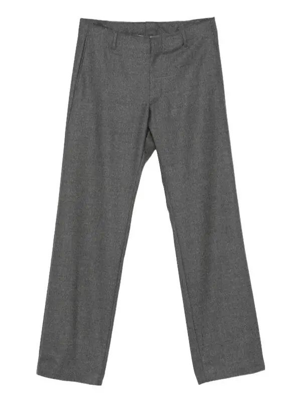 MAISON MARGIELA Tailored Trousers With Raw Edge Hem - Grey