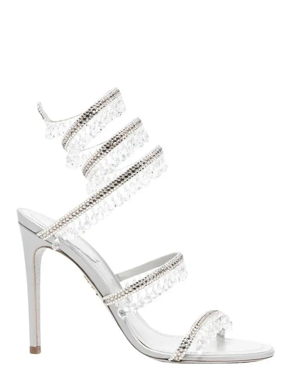 Rene Caovilla Stiletto High Heel Sandals - Gray