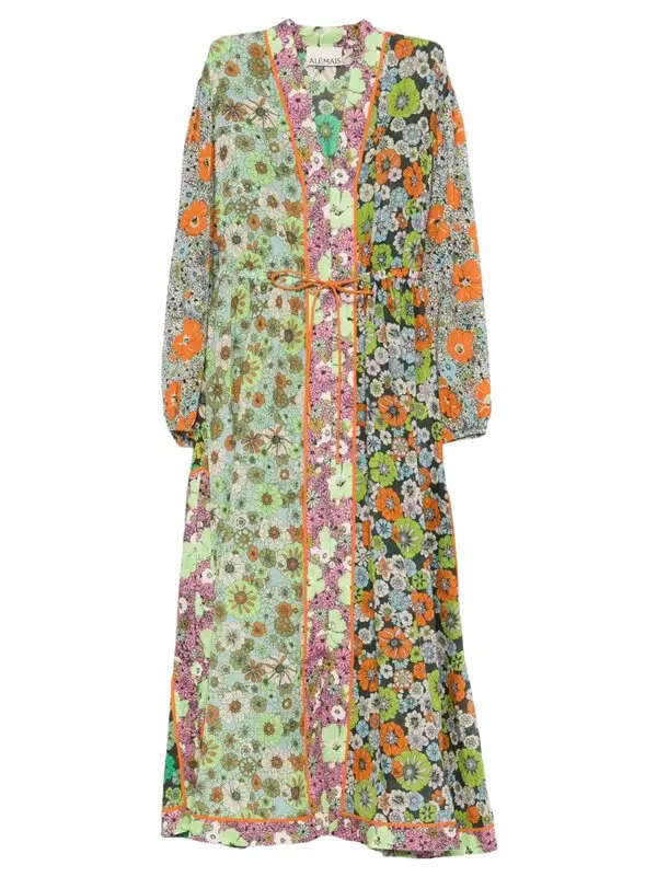 ALEMAIS Floral Print Maxi Dress - Multicolor