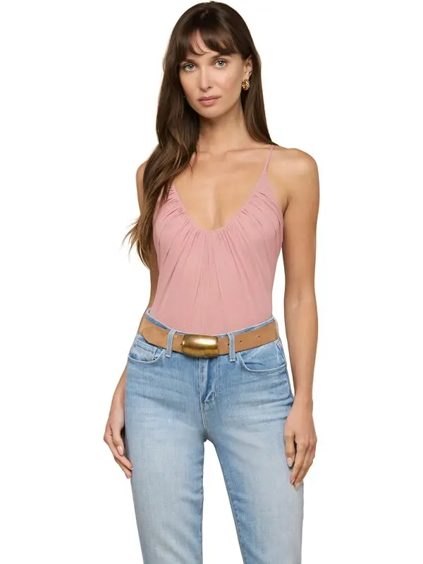 L'Agence Gelina Mesh Bodysuit - Lilas