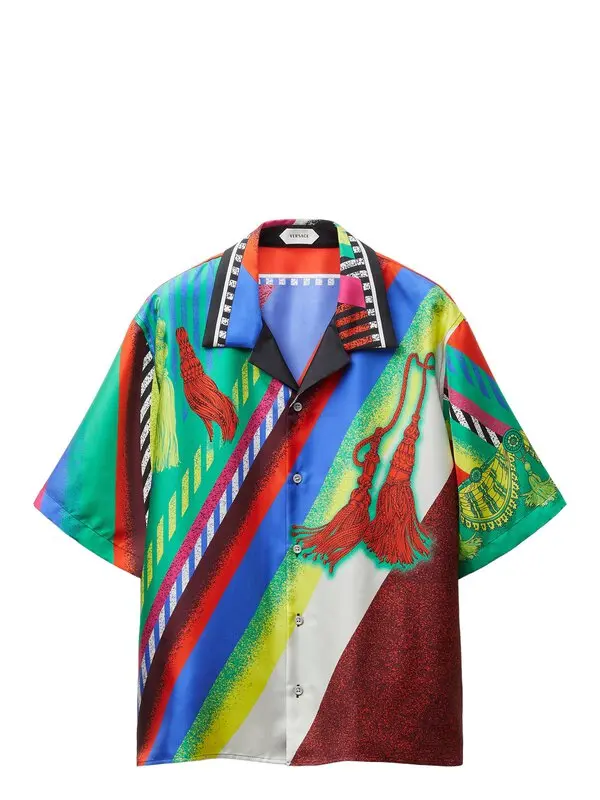 Versace Printed Silk Twill Shirt - Multicolor