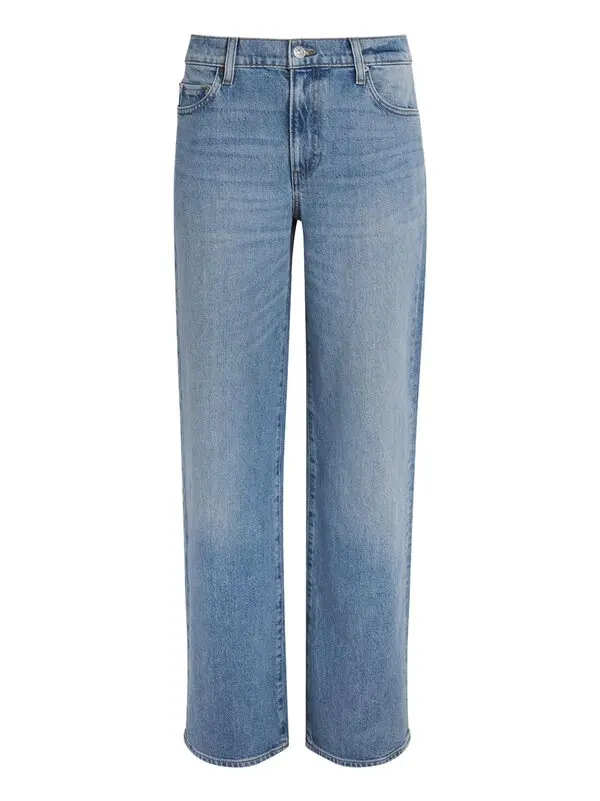 Paige Dana Low-rise Straight Jeans In Medium Wash - Blue
