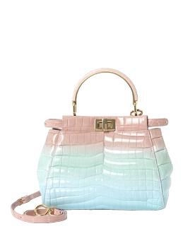 Fendi Peekaboo Mini Crocodile Bag - Multicolour