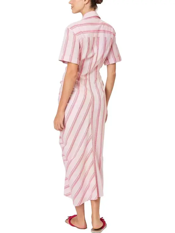 Rosie Assoulin Striped Shirt Dress - Pink