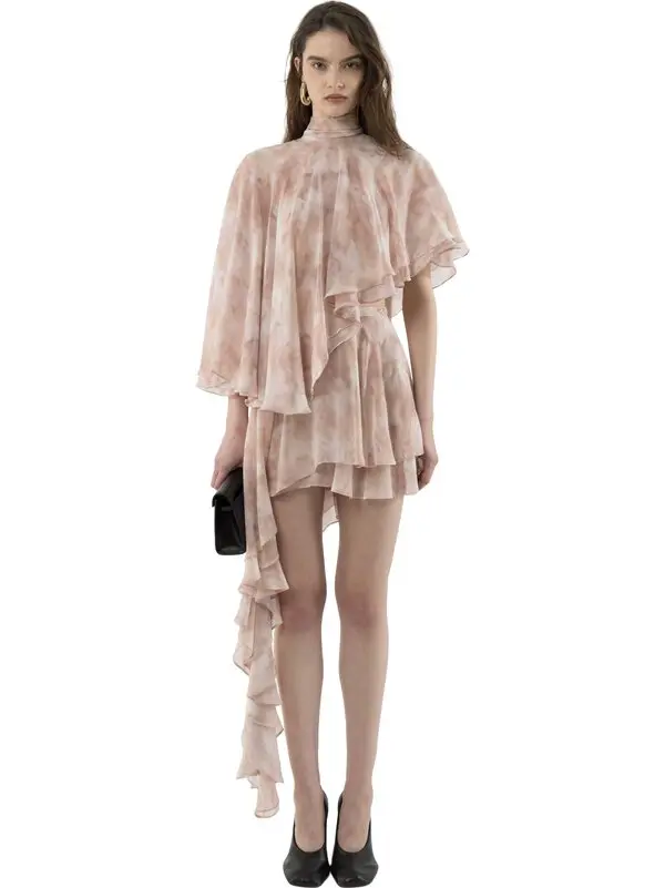 Arakii Asymmetric Silk Skirt - Print