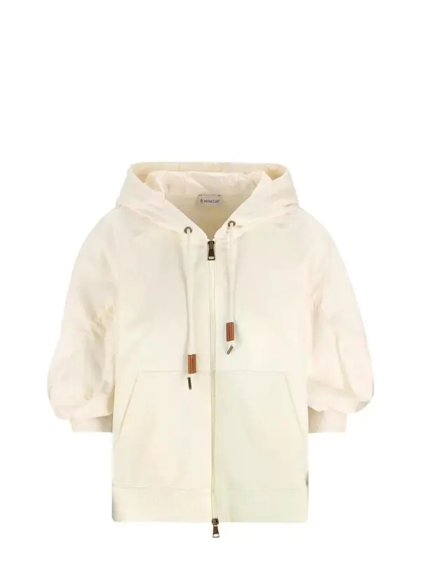 Moncler Drawstring Hood Kangaroo Pocket Jacket - Neutrals