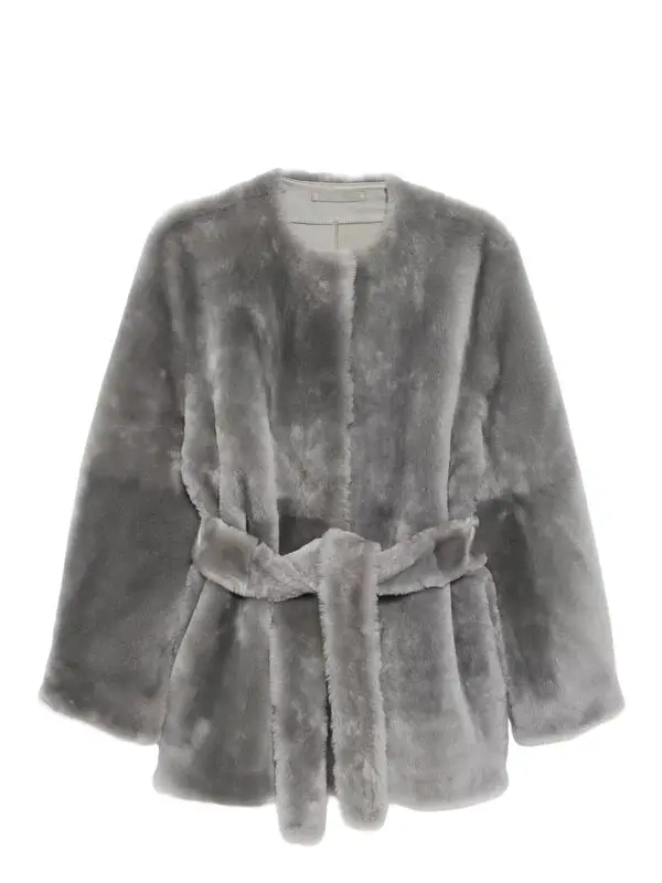 TOTEME Plush Shearling Jacket - Grey