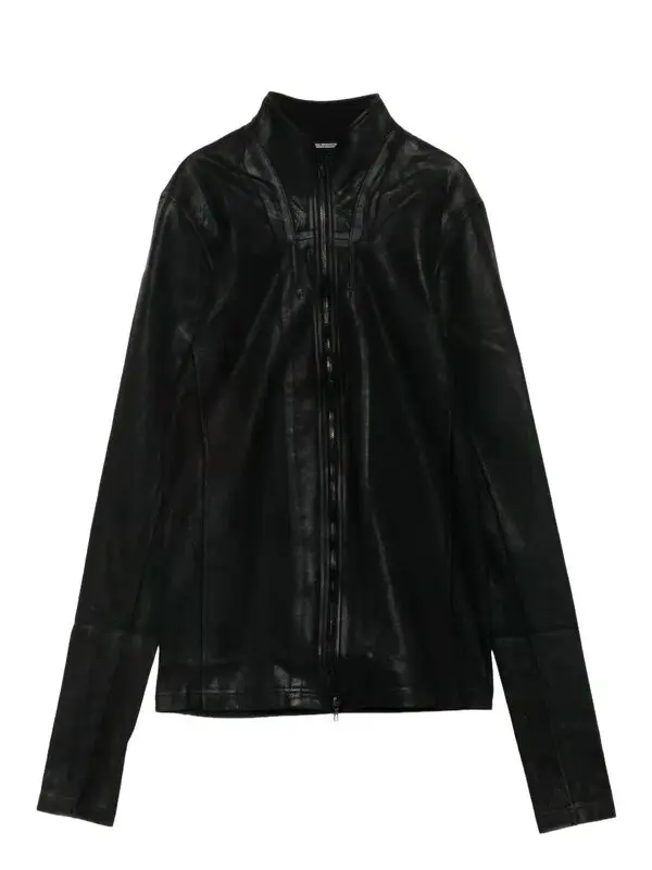 JULIUS Zip-front Stand-collar Jacket - Black