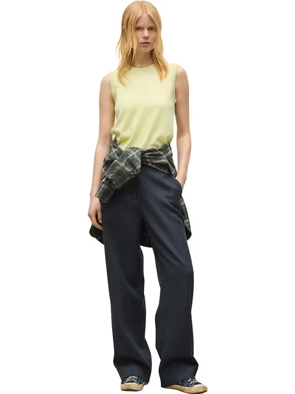 Johnstons Of Elgin Iris Cashmere Tank - Yellow