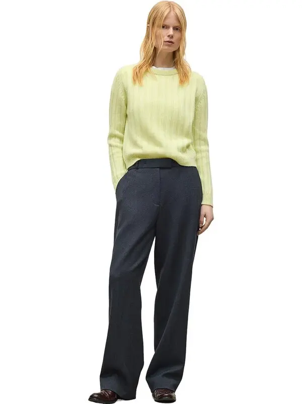 Johnstons Of Elgin Cashmere Crew Neck Jumper - Yellow
