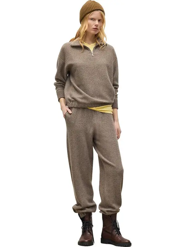 Johnstons Of Elgin Pure Cashmere Half-zip Jumper - Brown