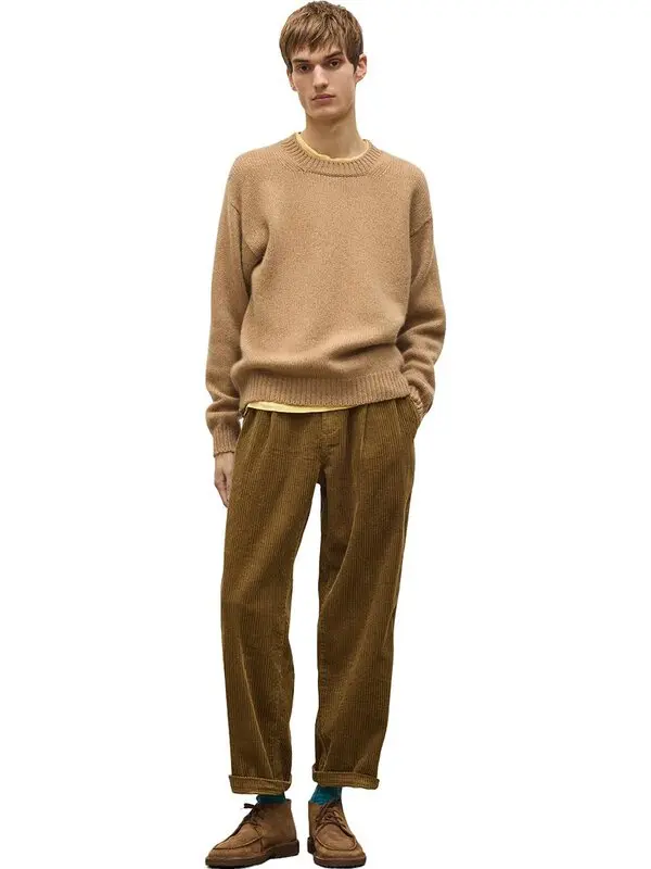 Johnstons Of Elgin Murchison Camel Marble Cashmere & Cotton Jumper - Brown