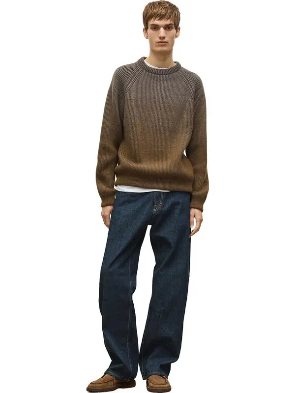 Johnstons Of Elgin Pioneer Ombre Cashmere Jumper - Green
