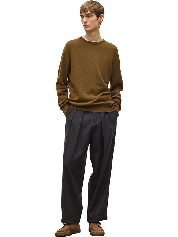 Johnstons Of Elgin Reuben Cashmere Crew Neck Jumper - Green