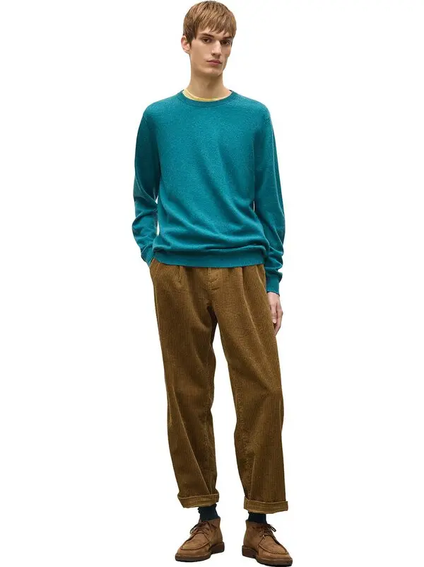 Johnstons Of Elgin Reuben Cashmere Crew Neck Jumper - Green
