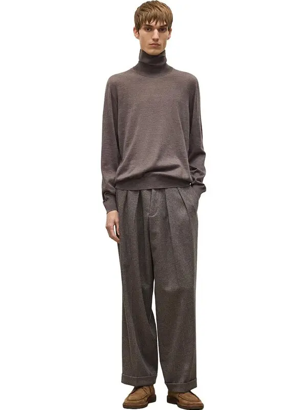 Johnstons Of Elgin Cashmere Roll Neck Sweater - Brown
