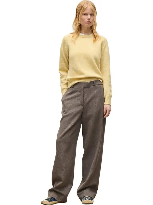 Johnstons Of Elgin Lambswool Jumper - Yellow