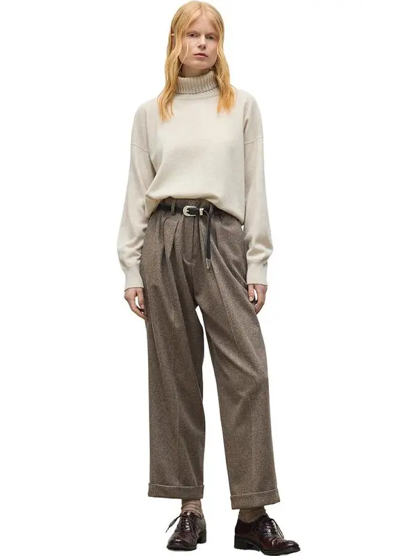 Johnstons Of Elgin Jessie Cashmere Roll Neck Jumper - Natural