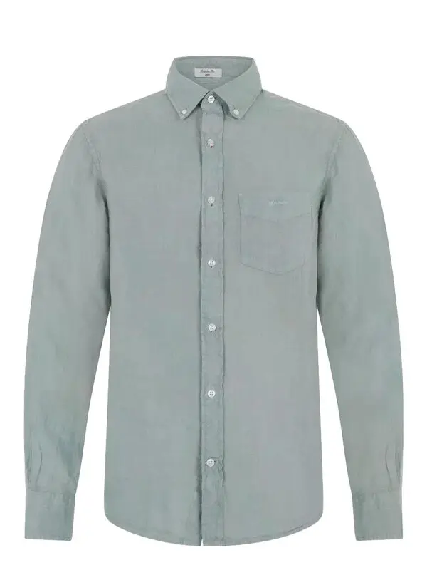 Gant Long-sleeve Linen Shirt - Green