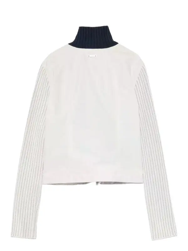 Iceberg Ribbed-knit Panelled Bomber Jacket - Neutrals