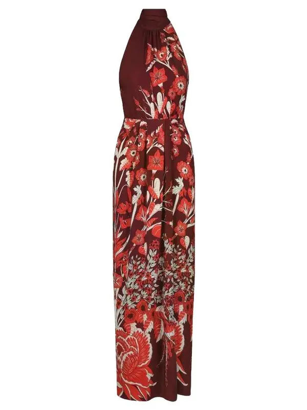 Johanna Ortiz Sac Currents Floral-print Dress - Red